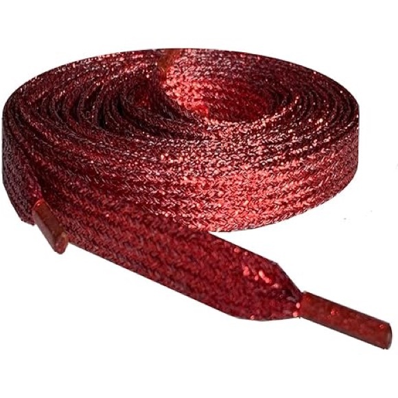 Accessories | Red Shoelace Pairs 55in Glitter Metallic | Poshmark